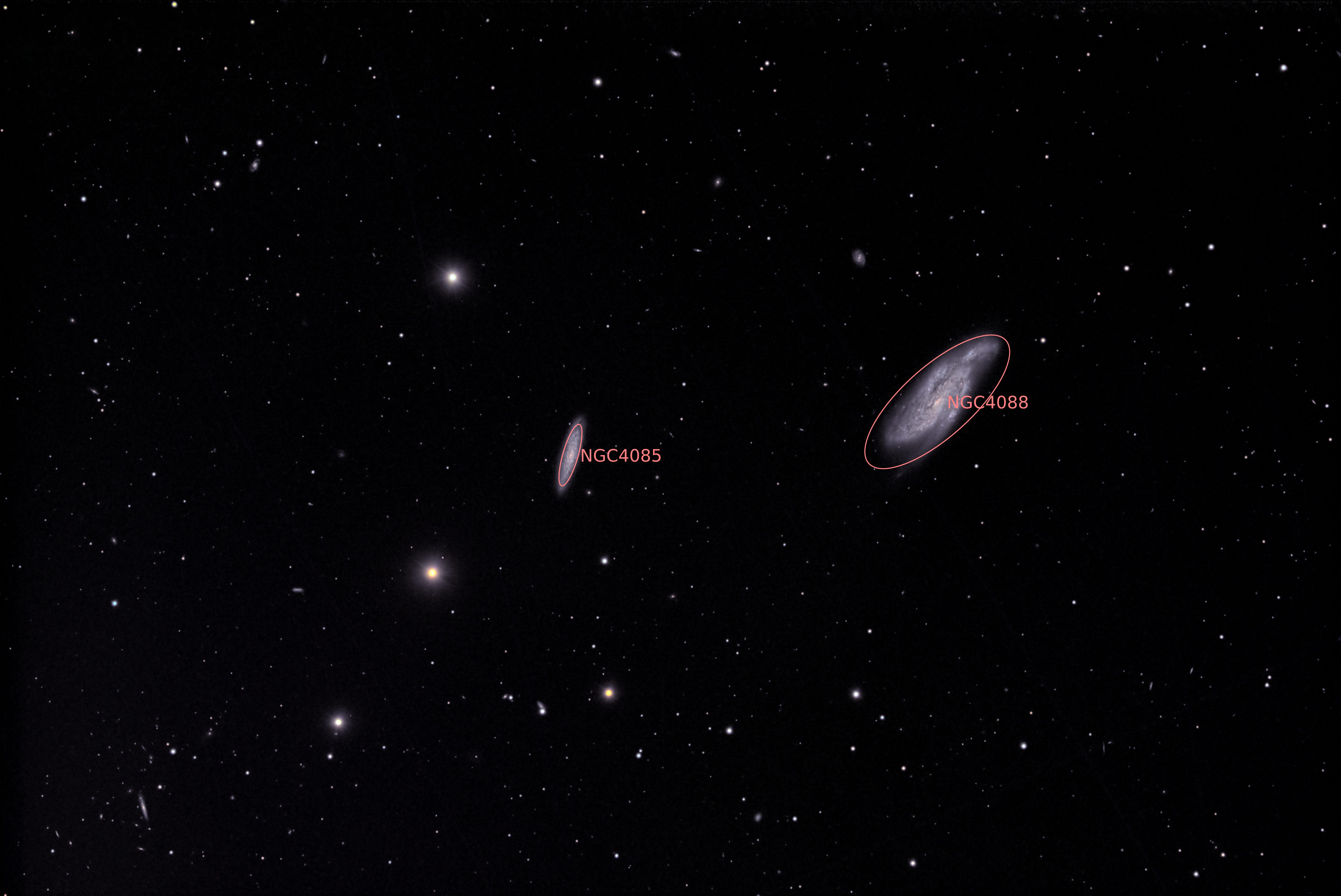 NGC 4085 & NGC 4088 Description